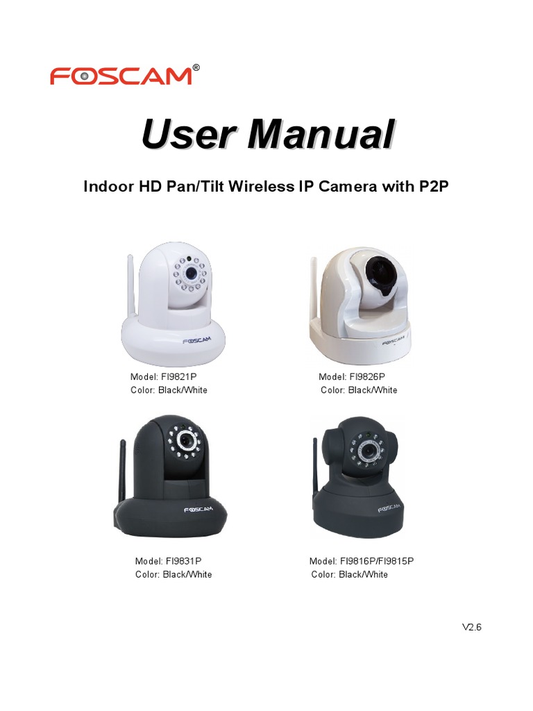 Wireless IP Camera User Manual: HD Pan/Tilt, P2P, H.264 Streaming | PDF | Port (Computer ...