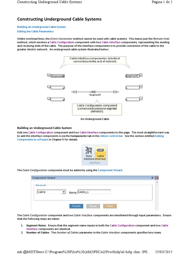 Constructing Underground Cable Systems: Cable Configuration Cable ...