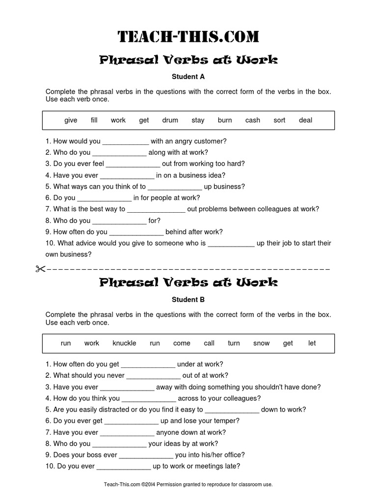 Phrasal Verbs at Work | PDF