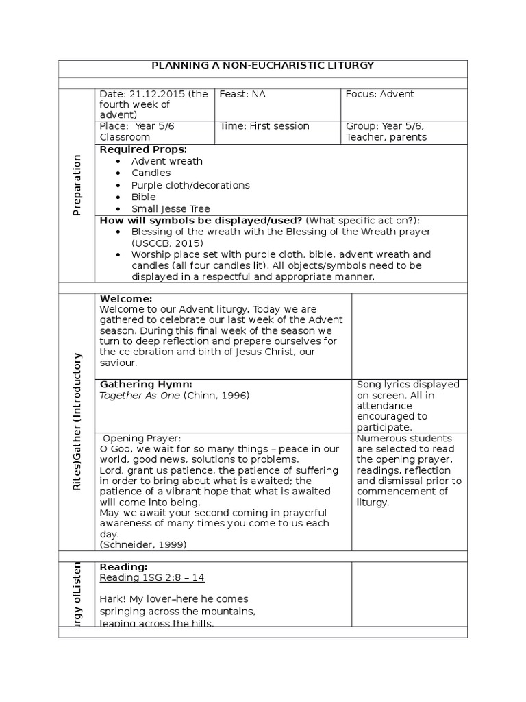 Advent Liturgy Planning Guide | PDF | Foreign Language Studies ...