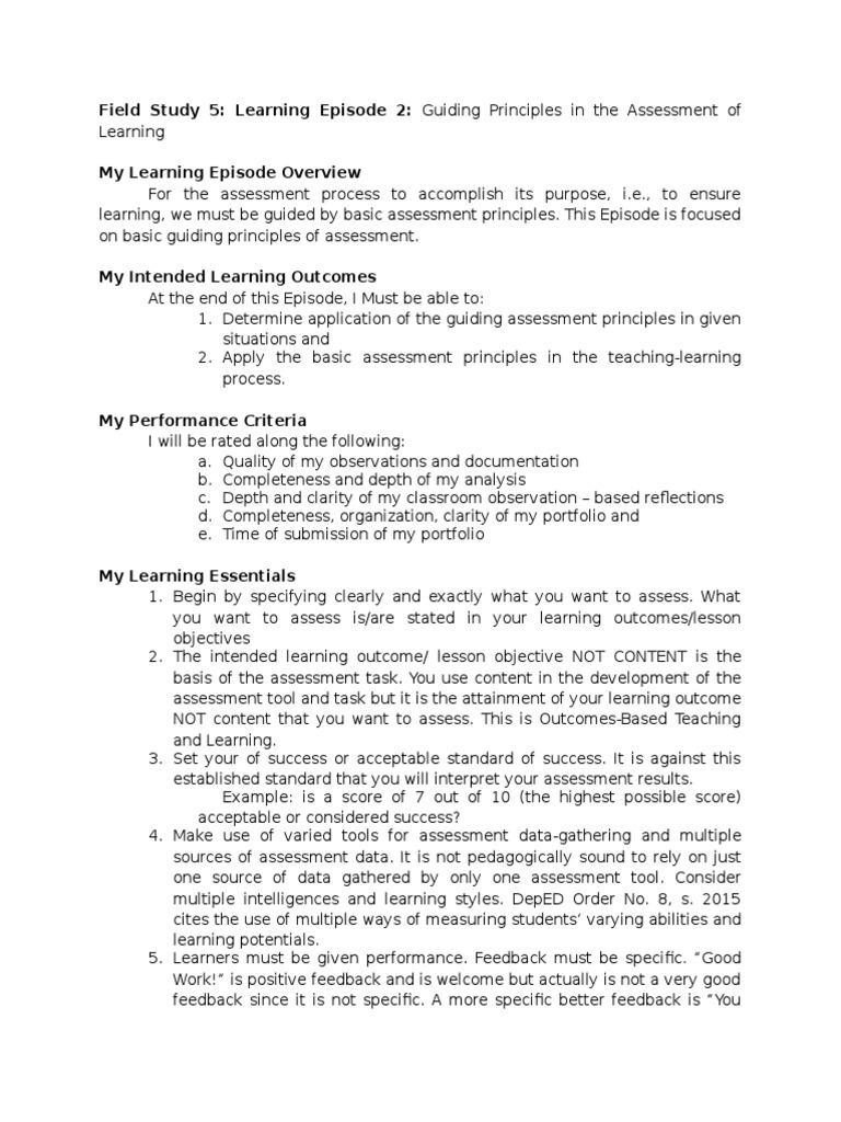 Field Study 5 - Episode 2 | Download Free PDF | Multiple Choice ...