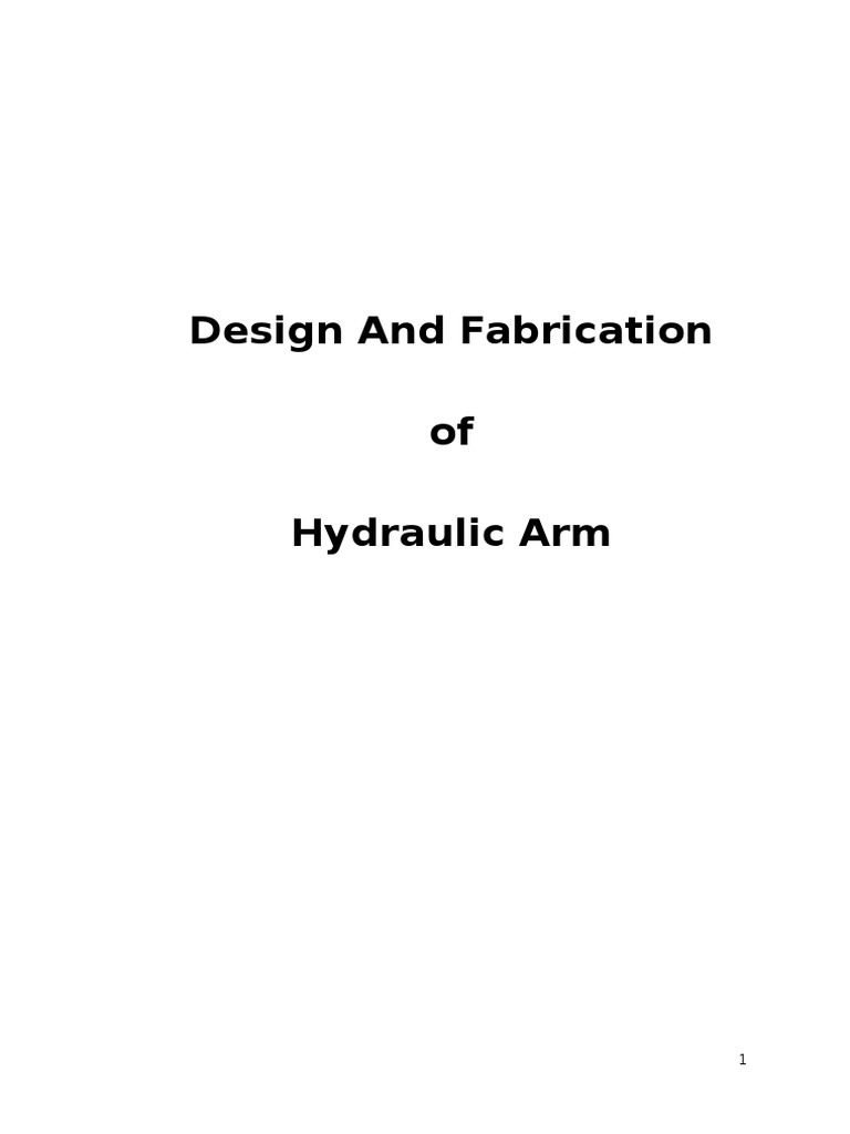 Hydraulic Arm | PDF | Mechanical Engineering | Continuum Mechanics