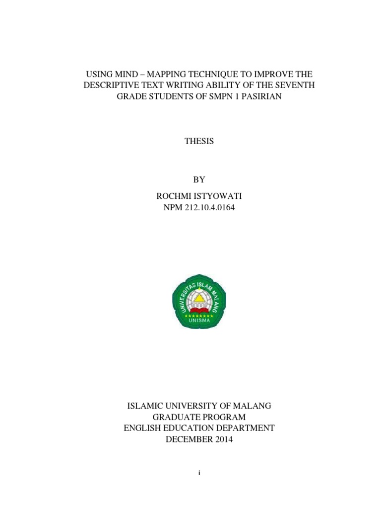 Thesis Mind Mapping | PDF | Master Of Arts | Thesis