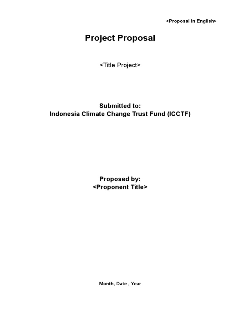 Indonesia Climate Change Project Proposal | PDF | Project Management ...