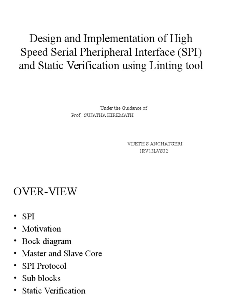 Spi PPT | PDF | Physical Layer Protocols | Data Transmission