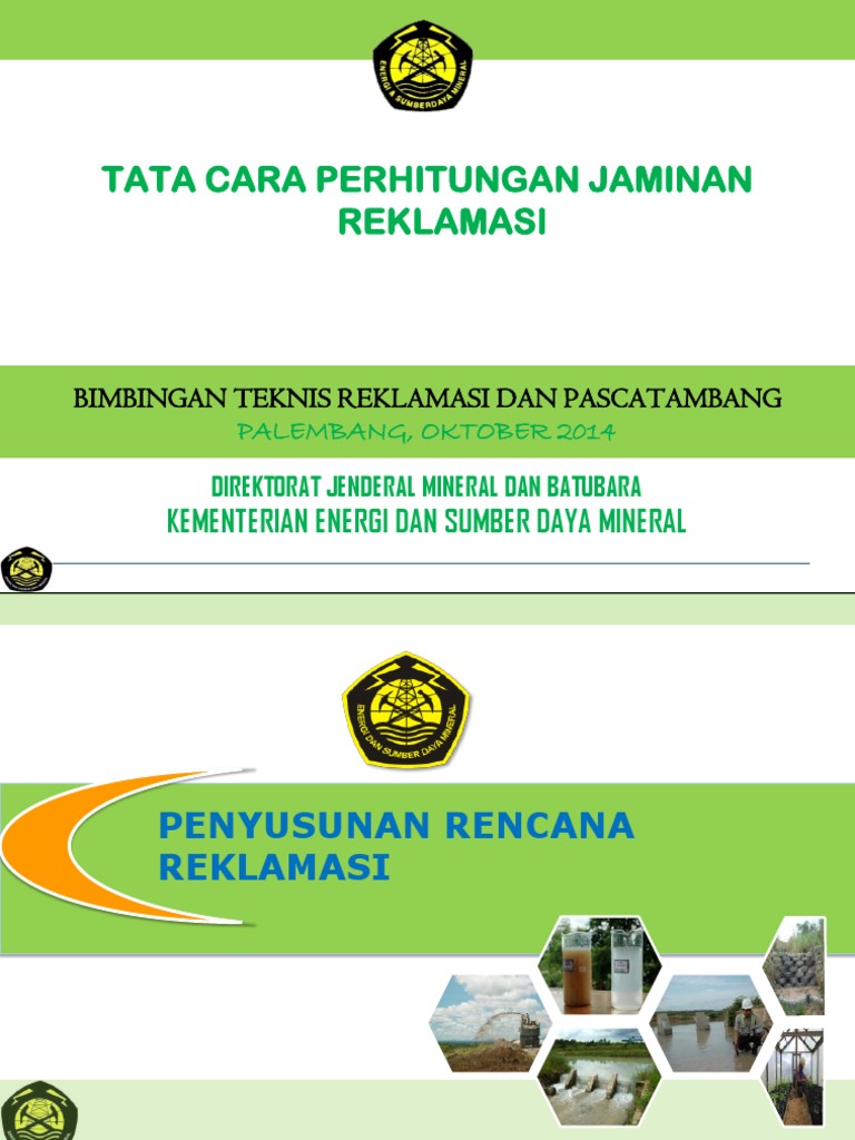 Tata Cara Perhitungan Jaminan Reklamasi | PDF