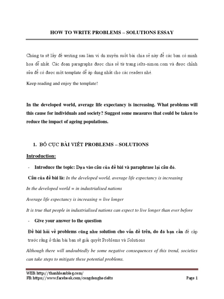 How To Write Problems - Solutions Essay | PDF