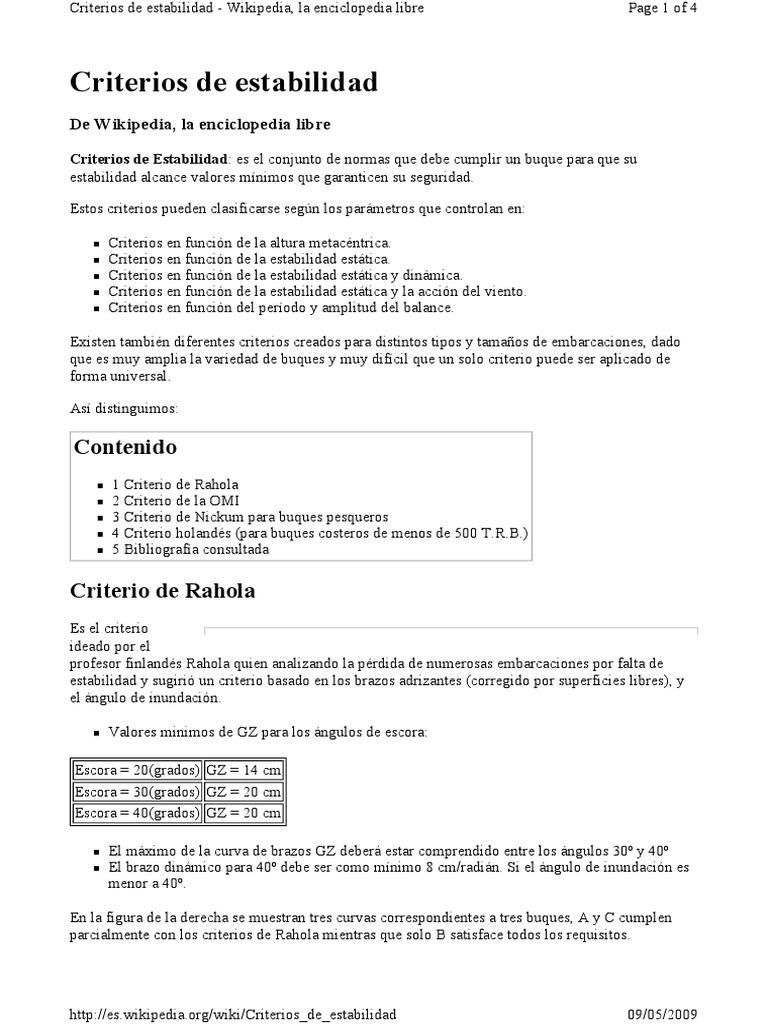 Criterios Estabilidad para Buques de Pasaje y Pesqueros | PDF | Wikipedia | Naturaleza
