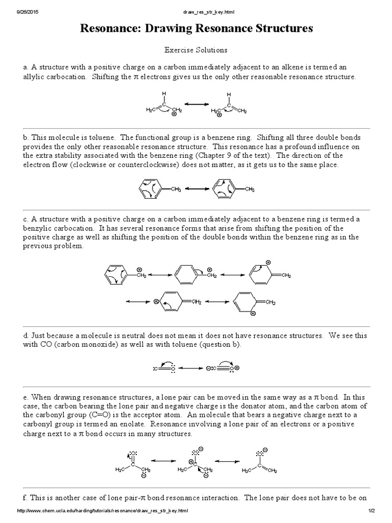 Drawing Resonance Structures | PDF