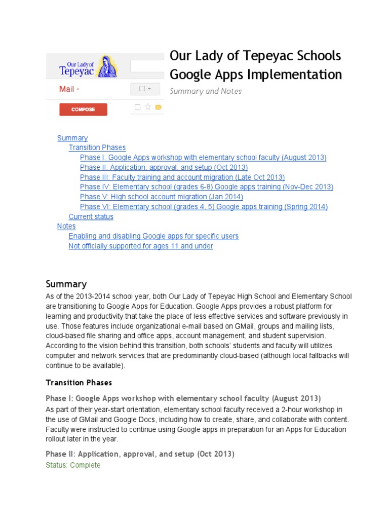 Google Apps For Education | PDF | Gmail | Google