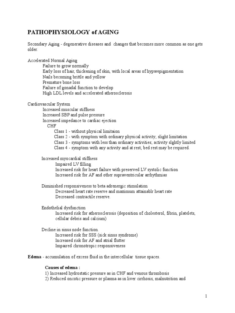 Pathophysiology of Aging | PDF | Chronic Obstructive Pulmonary Disease ...