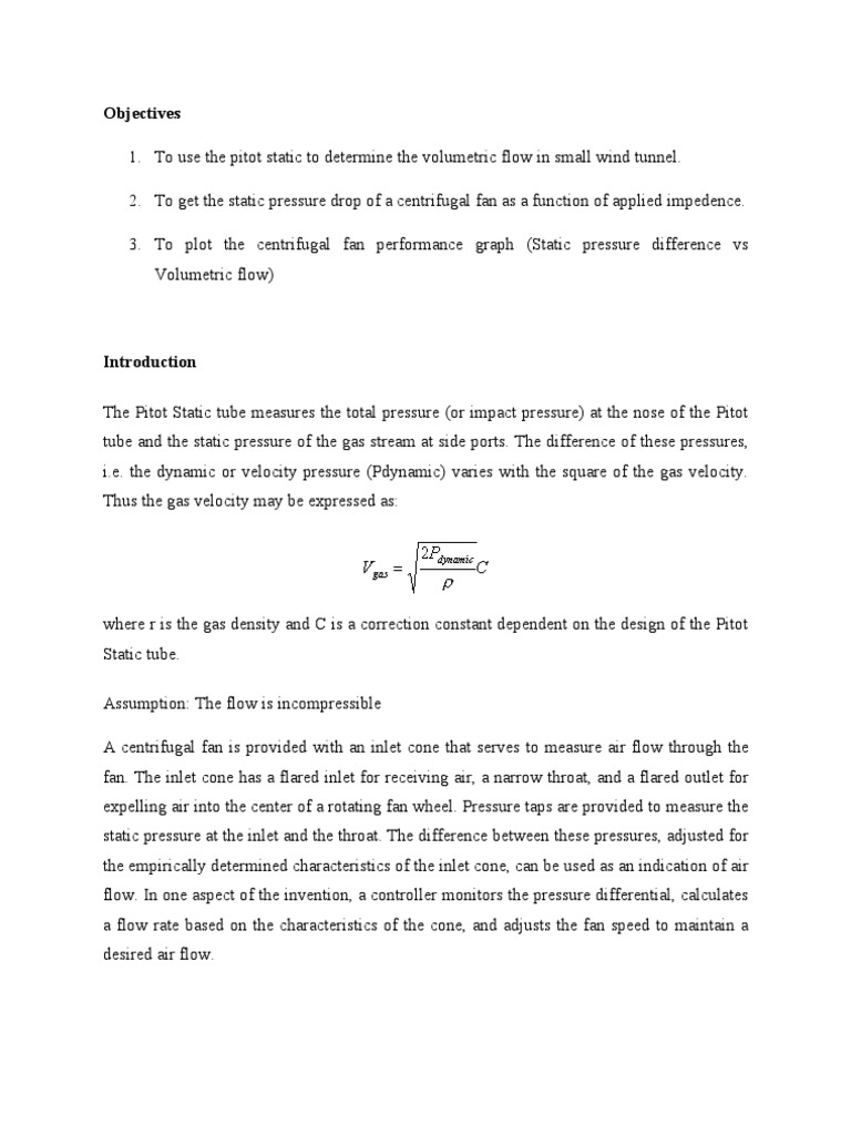 Fan Test | PDF | Pressure | Fluid Dynamics