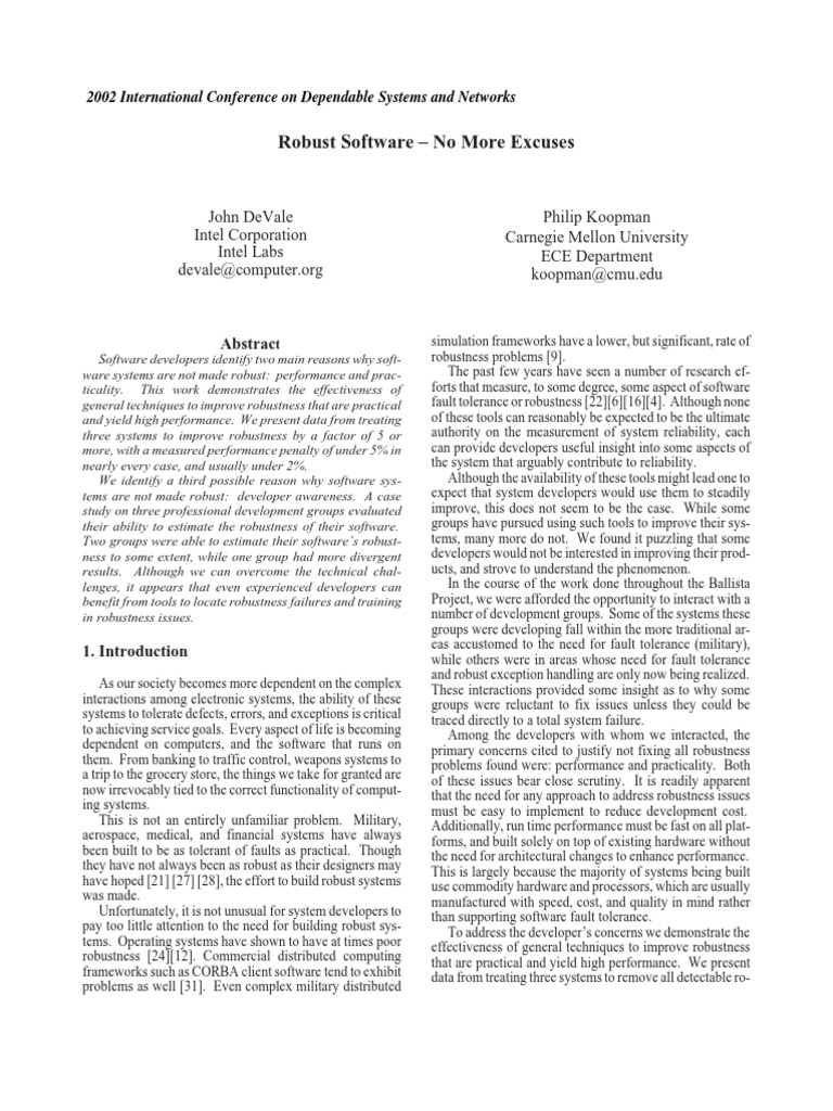 Robust Software - No More Excuses | PDF | Cpu Cache | Thread (Computing)