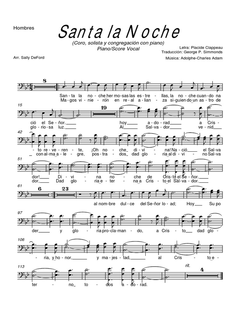 Partitura de "Santa la Noche" | PDF | Arte