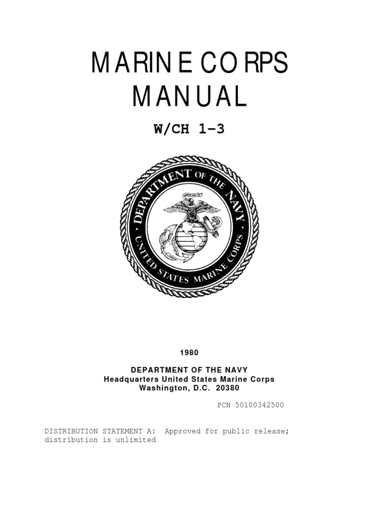 Marine Corps Manual | PDF | United States Marine Corps | Marines