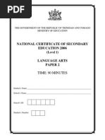 Csec English A Paper 2 Comprehension Questions | PDF | Adults | Childhood