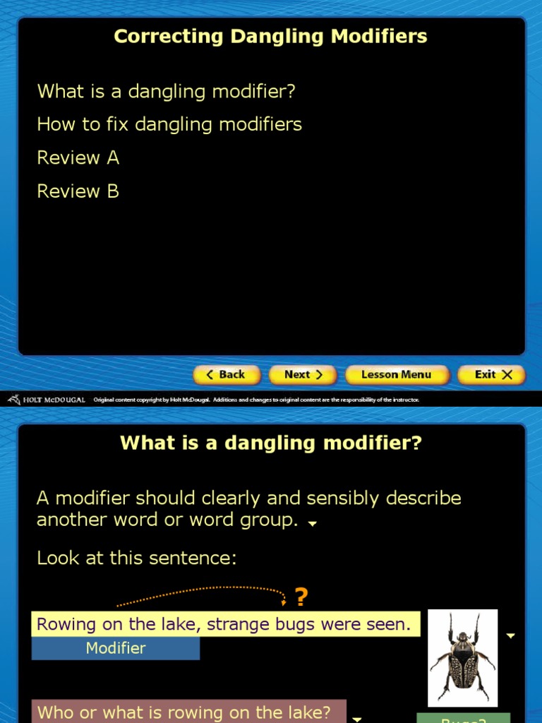 Understanding and Fixing Dangling Modifiers | PDF | Phrase | Sentence (Linguistics)