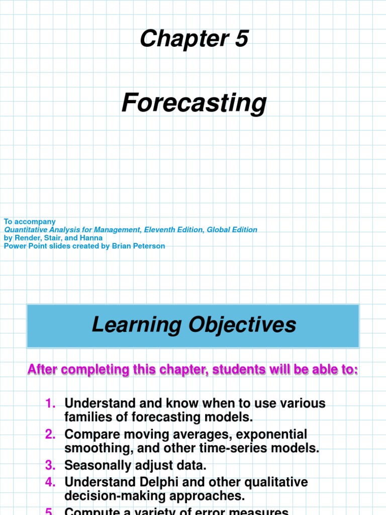 Chapter 5 Forecasting Pdf Seasonality Forecasting