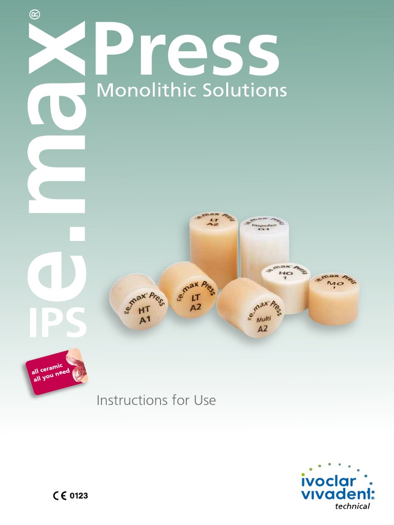 Emax-Press-Monolithicsol Gi en - 672600 Rev1 | PDF | Mouth | Materials