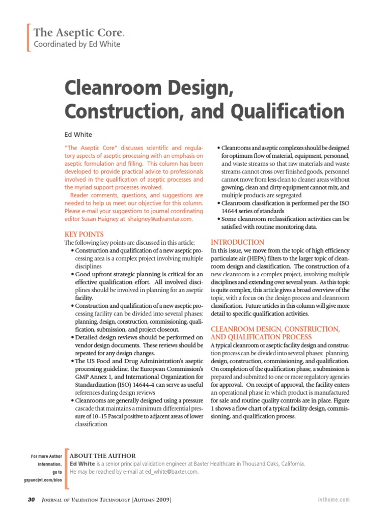 Cleanroom Design, Construction, and Qualification | PDF | Verification ...