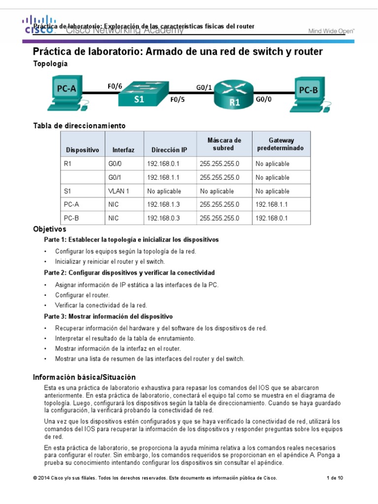 6.4.3.5 Práctica de Laboratorio: Inicialización y Recarga de Un Router y Un Switch | PDF ...