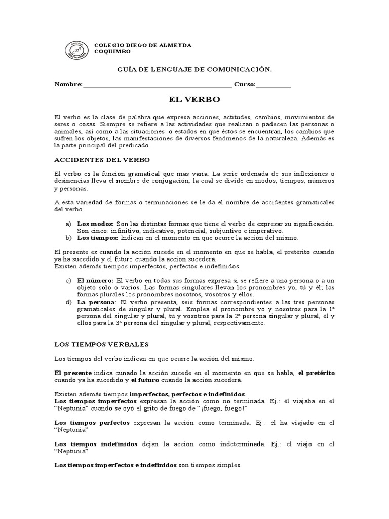El Verbo Guia | PDF | Conjugación gramatical | Verbo