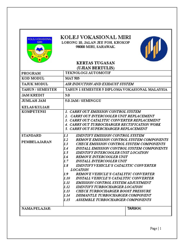 Ujian Bertulis | PDF | Teknologi & Rekayasa