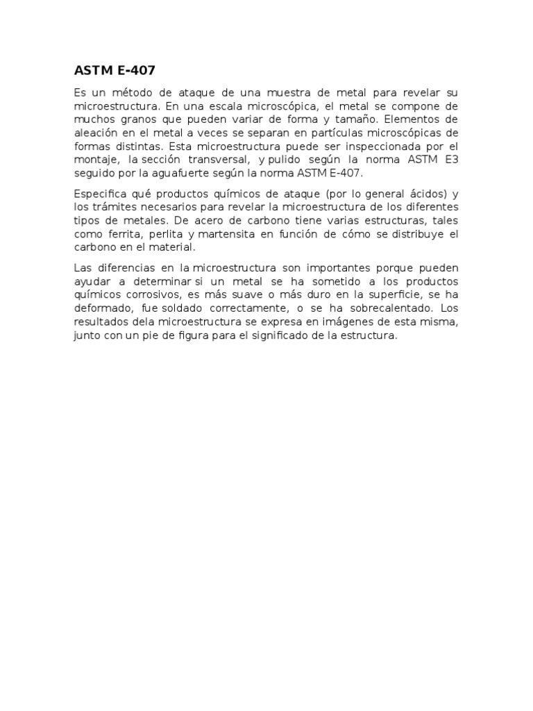 Norma ASTM-E407 | PDF | Rieles | Acero
