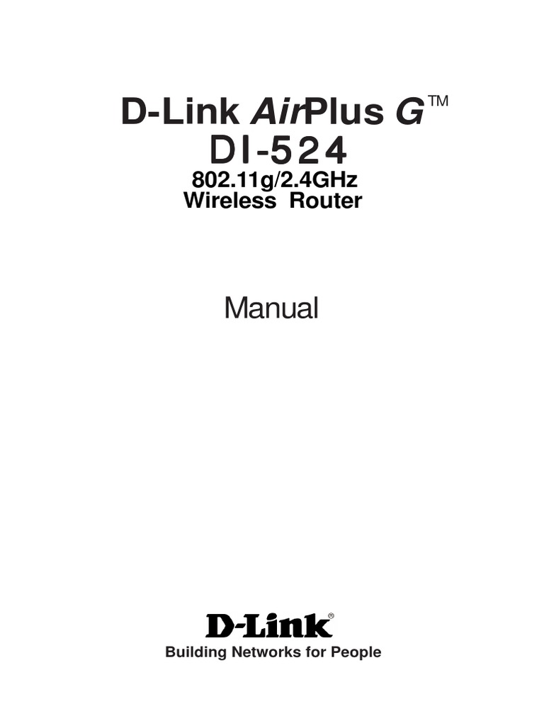 DI 524 Manual | PDF | Ip Address | Wireless Lan
