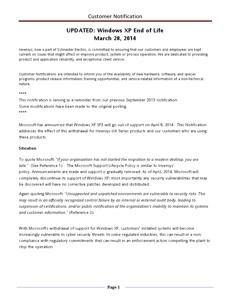 Windows XP End of Life | PDF | Windows Xp | Microsoft Windows