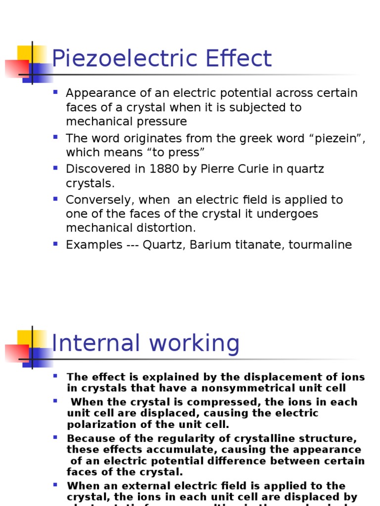 P Effect | PDF | Piezoelectricity | Crystal Structure