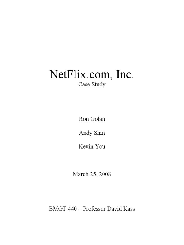 Inc. | PDF | Subscription Business Model | Netflix