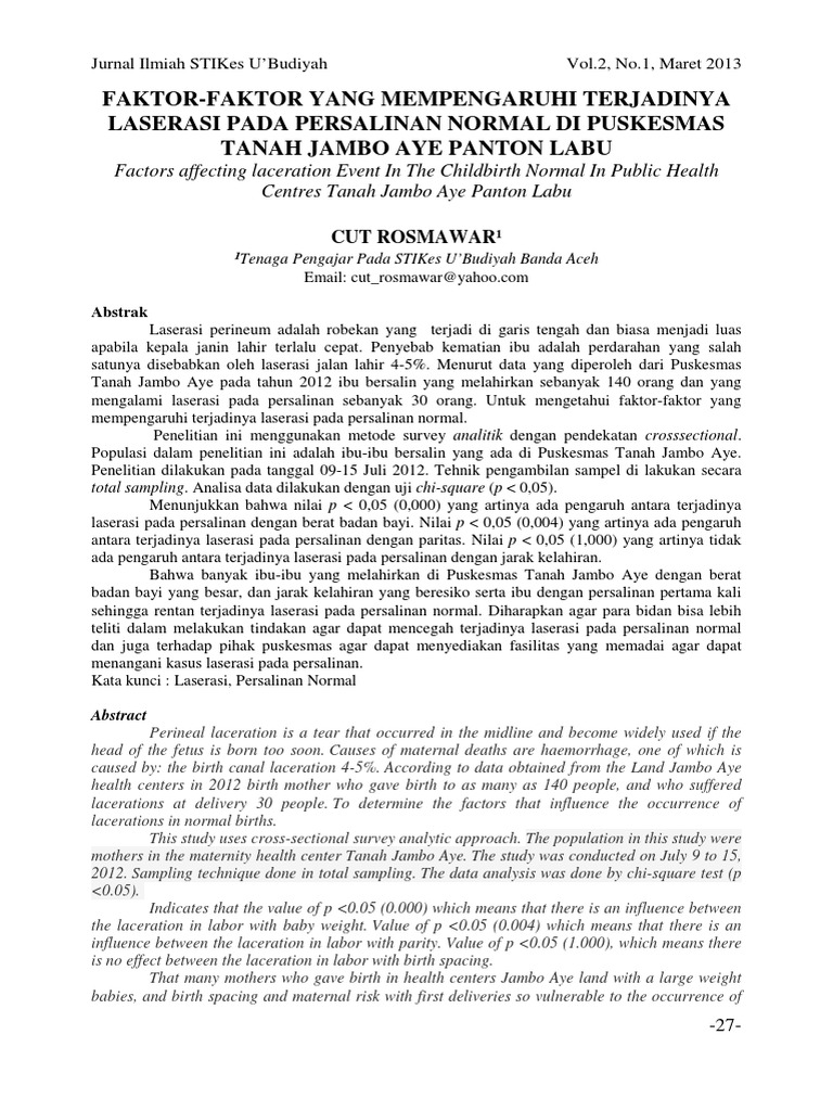 Laserasi Perineum PDF | PDF