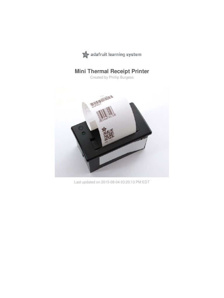 Mini Thermal Receipt Printer | PDF | Arduino | Barcode