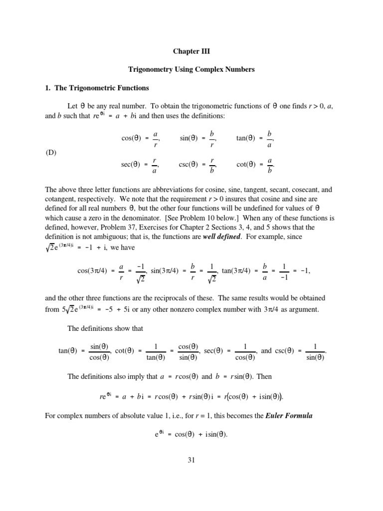 Trigonometry and Complex Numbers | Trigonometric Functions | Sine