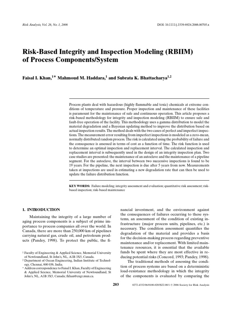 Risk Based Inspection Jacketed Platforms | PDF | Risk | Fracture