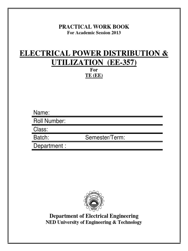 Lab Manual Power Distribution and Utilization | PDF | Fluorescent Lamp ...