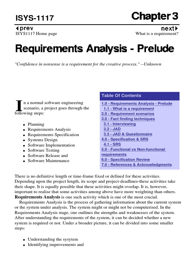 Chapter3 Requirement Analysis PDF | PDF | Specification (Technical ...