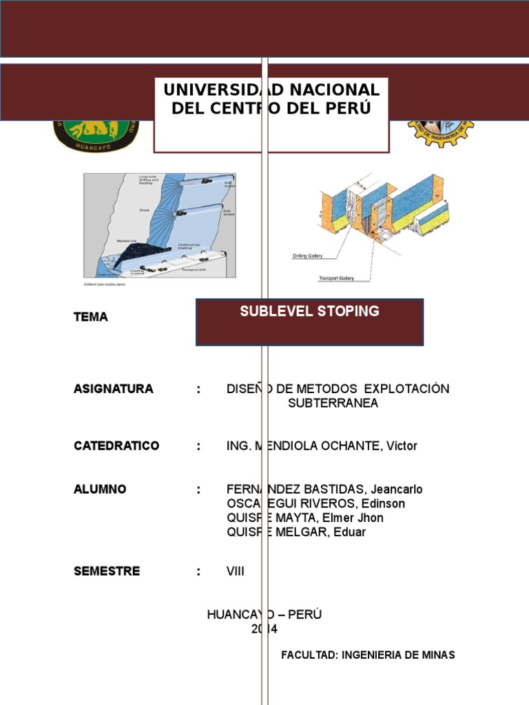 Sublevel Stoping | PDF | Minería | Bomba