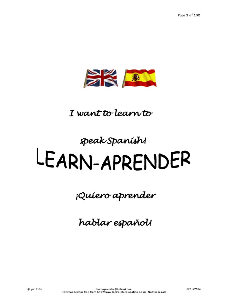 Learn Aprender Spanish Course PDF For Internet | PDF