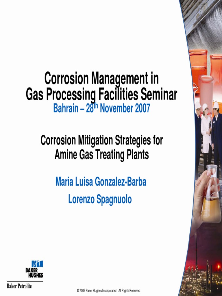 Corrosion Management in Gas Processing Facilities | PDF | Amine | Corrosion