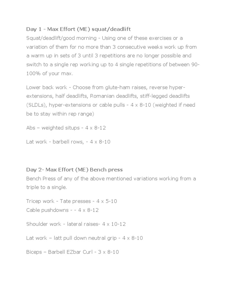 Westside Barbell Training | PDF | Wellness | Teaching Methods & Materials