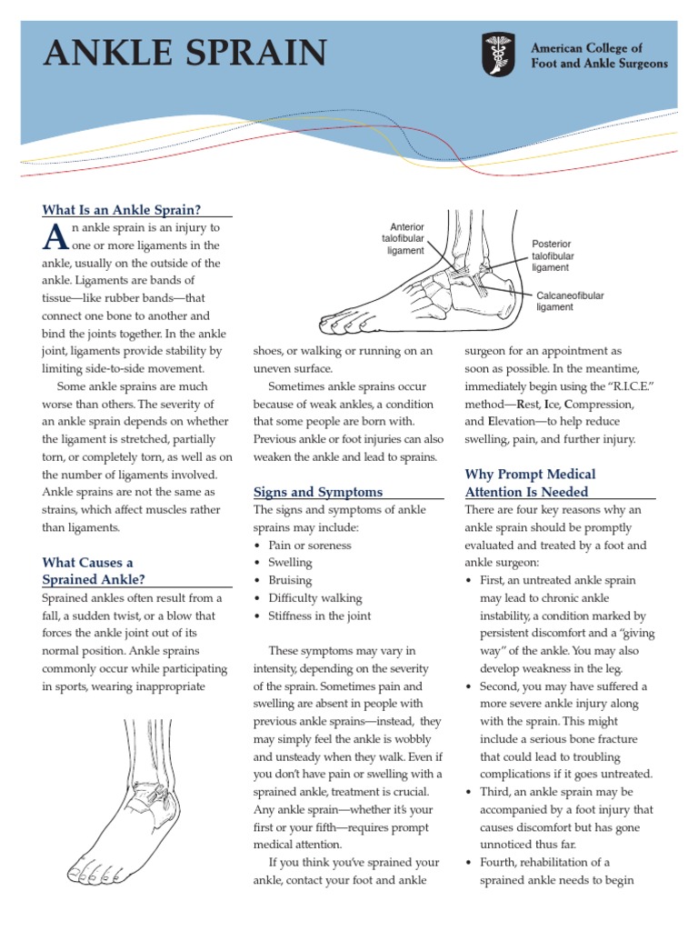 Ankle Sprain | PDF