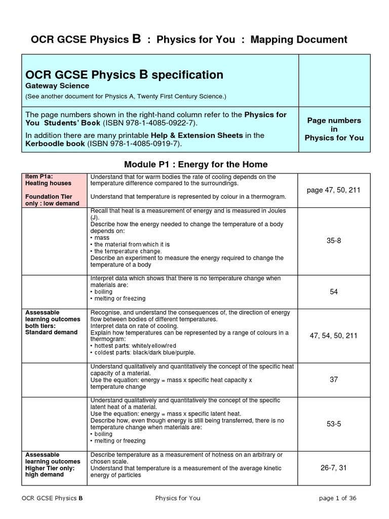 GCSE Physics Specification | PDF | Greenhouse Effect | Global Warming
