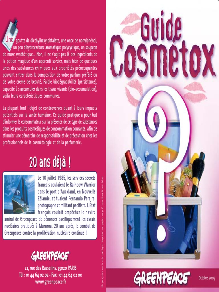 Guide Cosmetox | PDF | Cosmétique | Substances chimiques