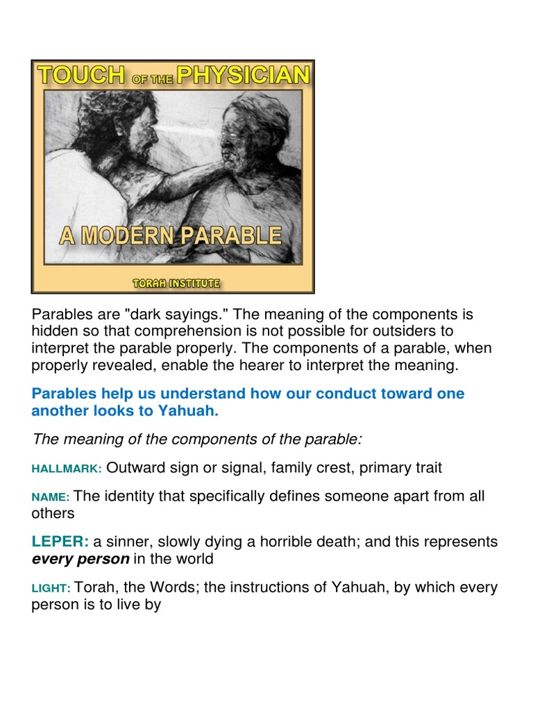 Modern Parable | PDF | Leprosy | Religious Belief And Doctrine