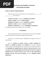 Extra Judicial Partition of Estate Sample | PDF | Property Law | Law ...