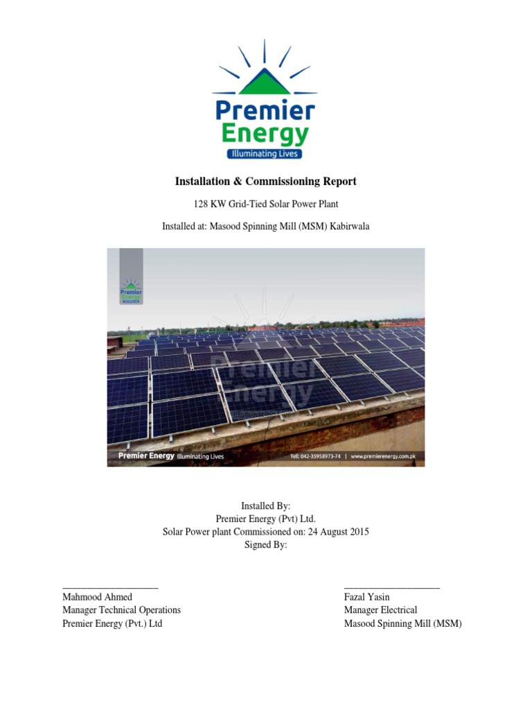 Installation & Commissioning Report | PDF | Power Inverter ...
