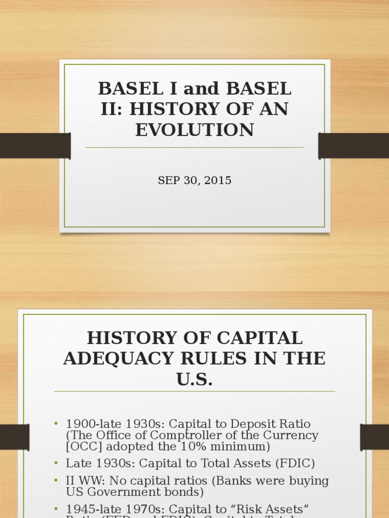 Basel I and Basel Ii: History of An Evolution | PDF | Basel Ii | Tier 1 ...