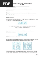 Test de Percepción con Caritas | PDF | Deportes y actividades al aire ...